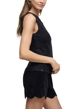 Barefoot Dreams Cozychic® Ultra Lite® Scallop Tank - Black