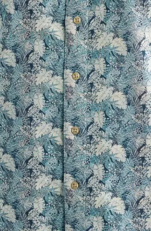 Johnnie-o Ragland Botanical Print Cotton Blend Sport Shirt