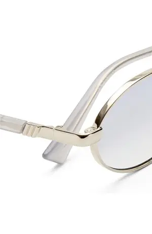 Le Specs 55mm Icicle Oval Sunglasses - Silver/smoke Mono