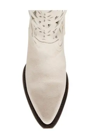 Steve Madden Albany Western Boots - Bone Suede