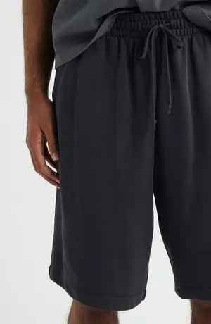 Bp. Baggy Terry Sweat Shorts - Black Faded