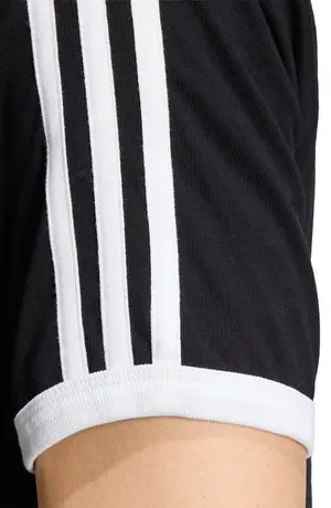 Adidas 3-stripes Cotton Ringer T-shirt - Black