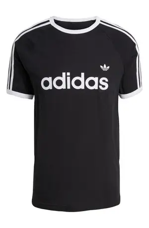 Adidas 3-stripes Cotton Ringer T-shirt - Black