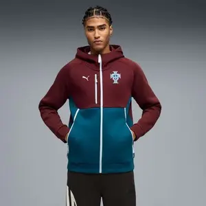 PUMA Portugal National Team Tech Full-zip Hoodie - Maroon