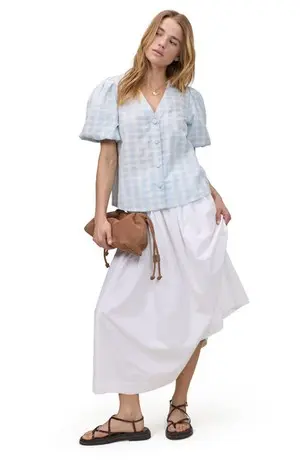 NOBODY'S CHILD Brooke Puff Sleeve Top