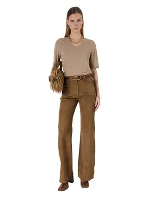 Gerard Darel Malvine V-neck T-shirt - Caramel