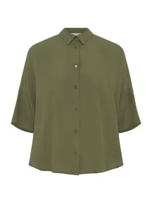 Gerard Darel Cirae Oversized Shirt - Medium Khaki