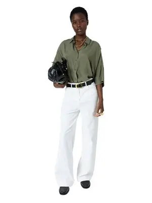 Gerard Darel Cirae Oversized Shirt - Medium Khaki