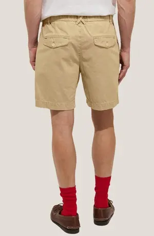 ALEX MILL Pull-on Cotton Shorts - Beeswax