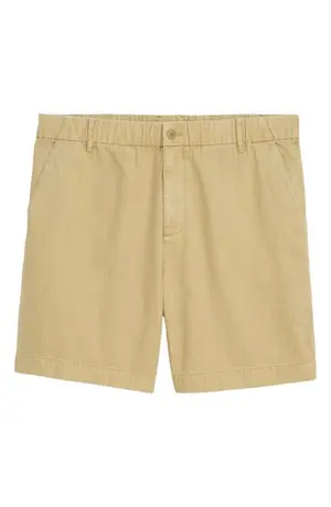 ALEX MILL Pull-on Cotton Shorts - Beeswax