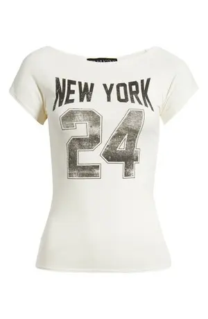 VINYL ICONS New York 24 Cotton Blend T-shirt - Marshmallow