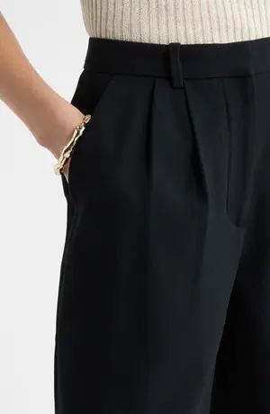 Nordstrom Pleated Trouser Shorts - Black