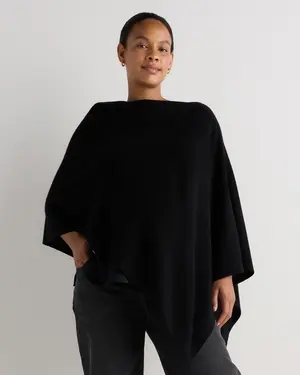 Quince Mongolian Cashmere Nursing Shawl - Black