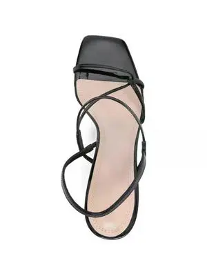 Sandro Glitter Block-heeled Sandals - Black