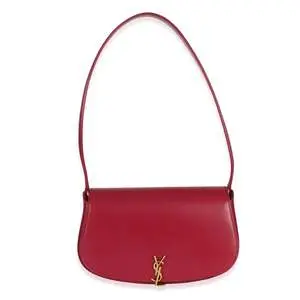 Saint Laurent Box Calfskin Voltaire Shoulder Bag - Red