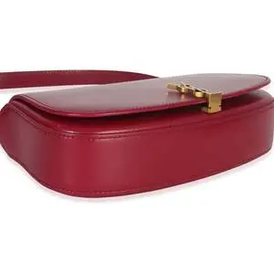 Saint Laurent Box Calfskin Voltaire Shoulder Bag - Red