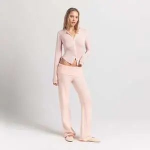 SKIMS Sheer Modal Cardigan With Covered Buttons - Primrose