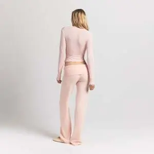 SKIMS Sheer Modal Cardigan With Covered Buttons - Primrose