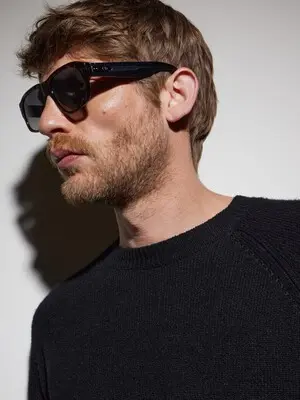 Dior D-frame Acetate Sunglasses - Brown
