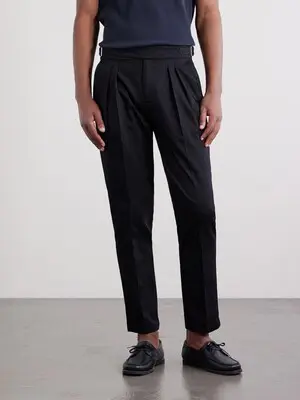 Mr P. Steve Tapered Pleated Trousers