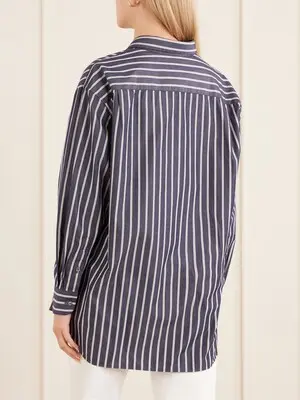NILI LOTAN Yorke Striped Cotton Shirt