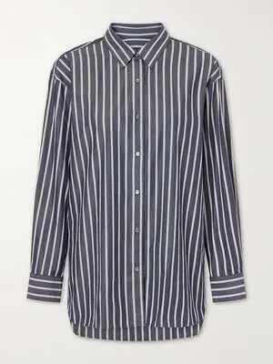NILI LOTAN Yorke Striped Cotton Shirt