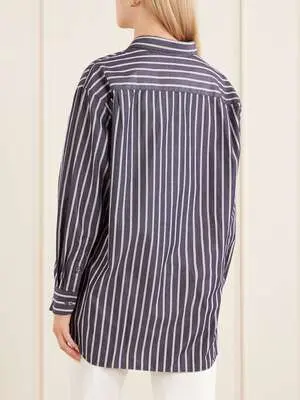 NILI LOTAN Yorke Striped Cotton Shirt