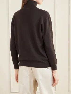 Brunello Cucinelli Cashmere Turtleneck Sweater - Brown