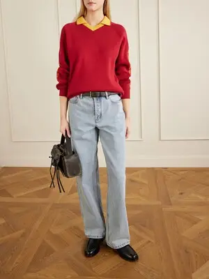 Aimé Leon Dore Ribbed-knit Cotton Polo Sweater