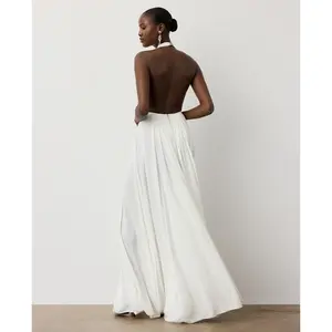 Ralph Lauren Lesley Pleated Jersey Evening Dress