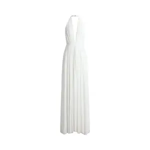 Ralph Lauren Lesley Pleated Jersey Evening Dress