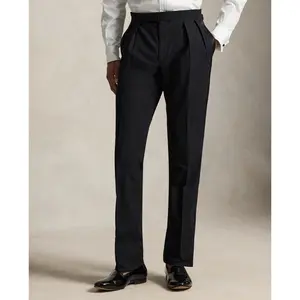 Ralph Lauren Pleated Seersucker Tuxedo Trouser
