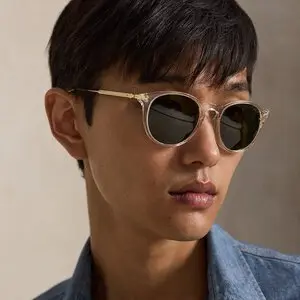 Ralph Lauren Round Frame Sunglasses - Shiny Transparent Yellow