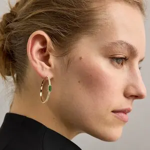 Ralph Lauren Pavé Gold-plated Hoop Earrings - Gold/erinite