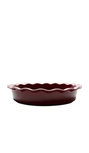 NOON & MOON Pie Dish 9 Inch In Burgundy