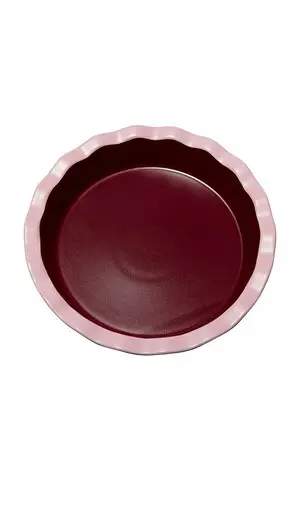 NOON & MOON Pie Dish 9 Inch In Burgundy
