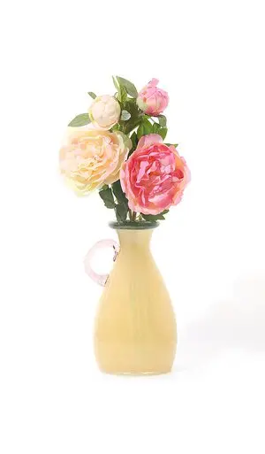 NOON & MOON Lime Pastel Pitcher Vase In Yellow