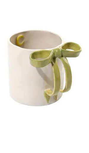 NOON & MOON Bowknot Coffee Mug In Olive - Olive Green