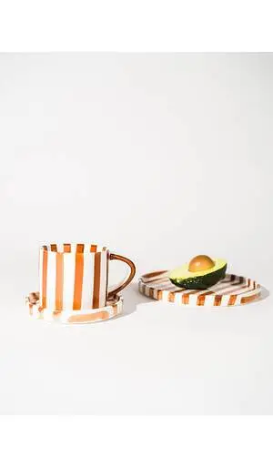 NOON & MOON Summer Beach Coffee Cup & Plate Set