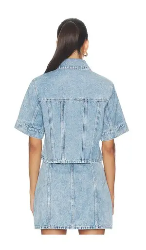 Veronica Beard Malcom Denim Jacket - Silver Dust