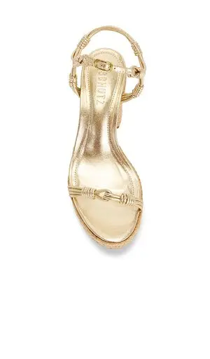 Schutz Nara Platform Sandal In Metallic Gold