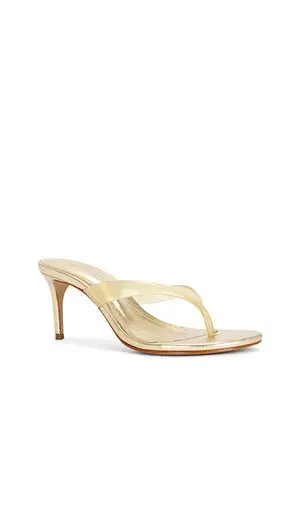 Schutz Roslyn Metallic Gold Sandal - Platinum