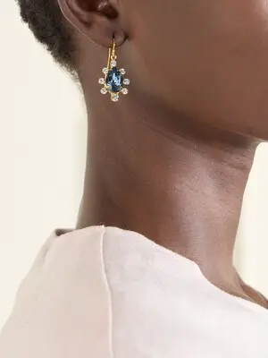 JENNIFER BEHR Adalee Gold-plated Sapphire And Crystal Earrings