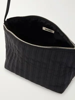 VALESQUE Leather-trimmed Quilted Shoulder Bag