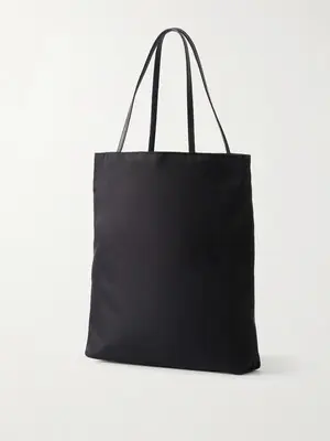 VALESQUE Thea Leather-trimmed Satin-shell Tote Bag