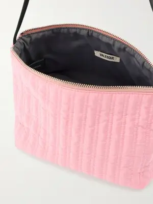 VALESQUE Corset Leather-trimmed Quilted Shoulder Bag