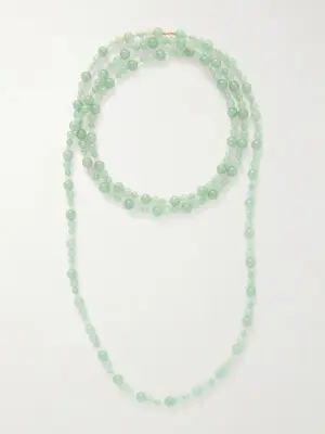 JENNIFER BEHR Veda Gold-tone Aventurine Necklace - Green