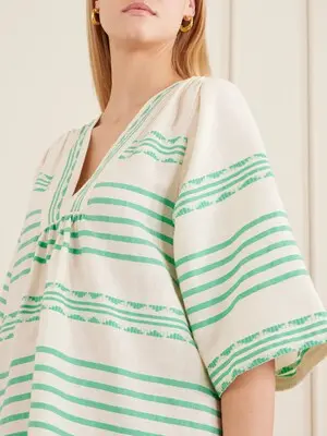LEMLEM Belkis Striped Cotton Caftan