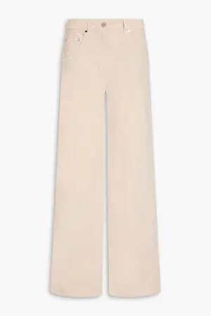 Brunello Cucinelli Cotton-blend Corduroy Wide-leg Pants - Beige