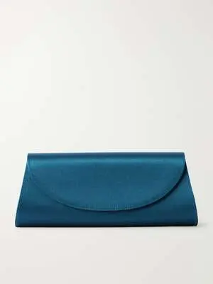 HUNTING SEASON Opera Satin Clutch Teal
